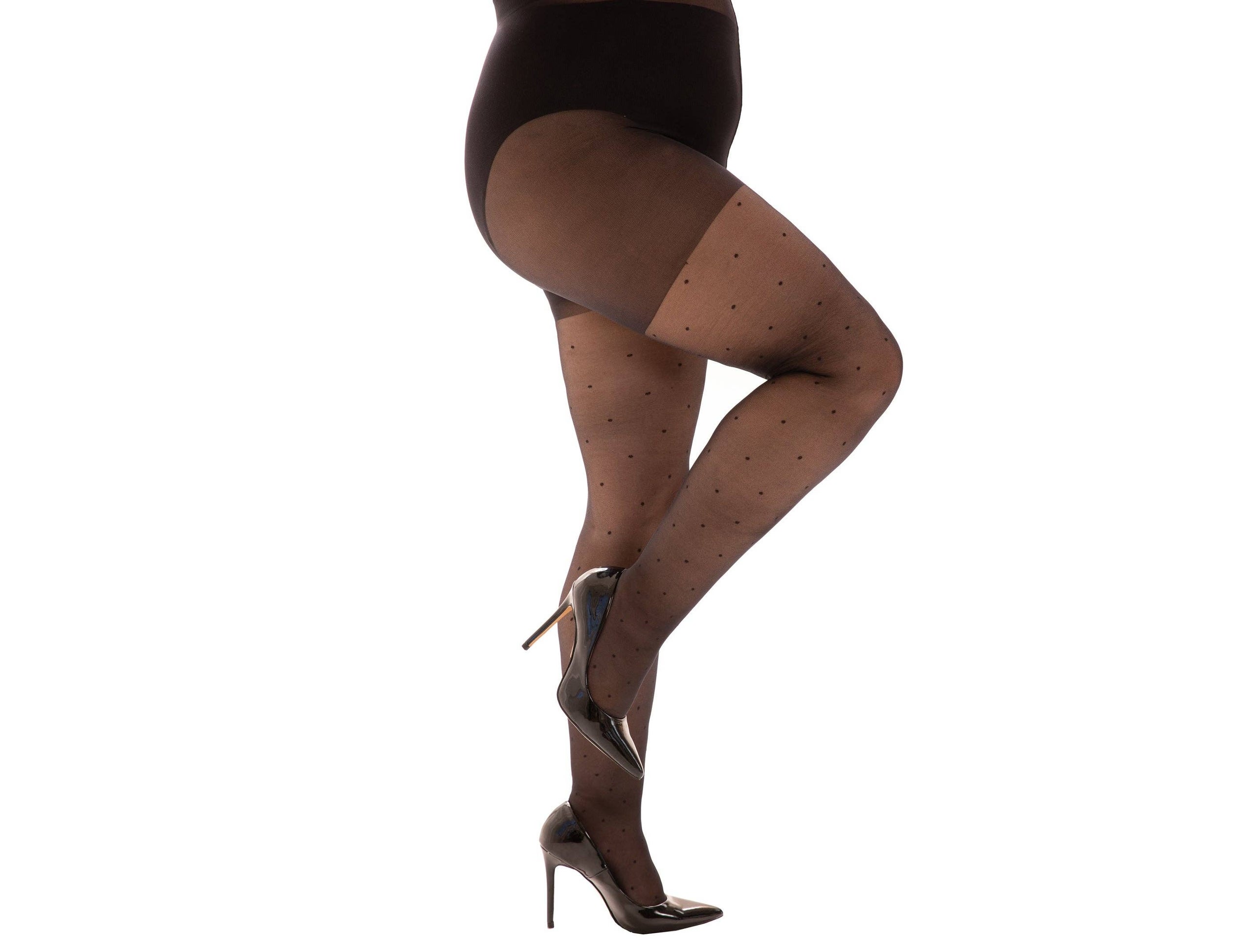 Polka Dot Curvy Super Stretch Tights | Threads & Legs